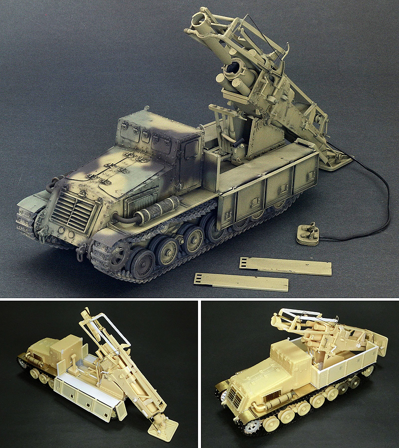 各所にプラキットのパーツを流用してフルレジンキットを製作