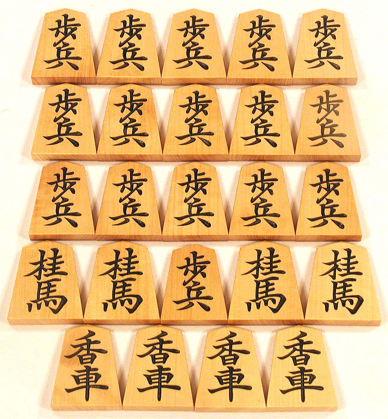 Shogi Pieces/hori-goma." "Mikura-jima Tsuge " ( Boxwood ) naitve to ...